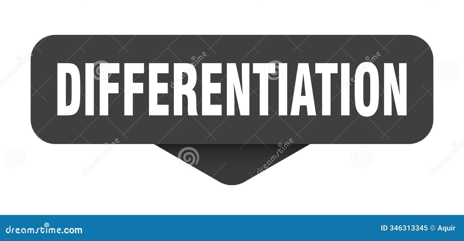 Differentiation Sticker. Differentiation Sign On Transparent Background ...
