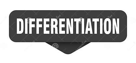 Differentiation Sticker. Differentiation Sign on Transparent Background ...