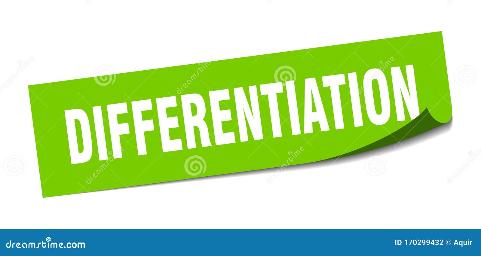 Differentiation Sticker. Differentiation Sign Set. Vector Illustration ...