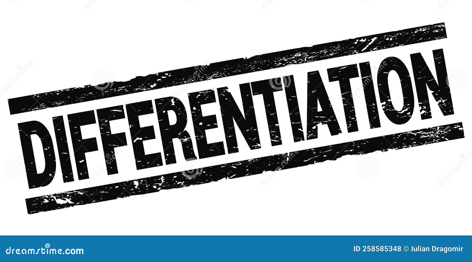 DIFFERENTIATION Text on Black Rectangle Stamp Sign Stock Illustration ...