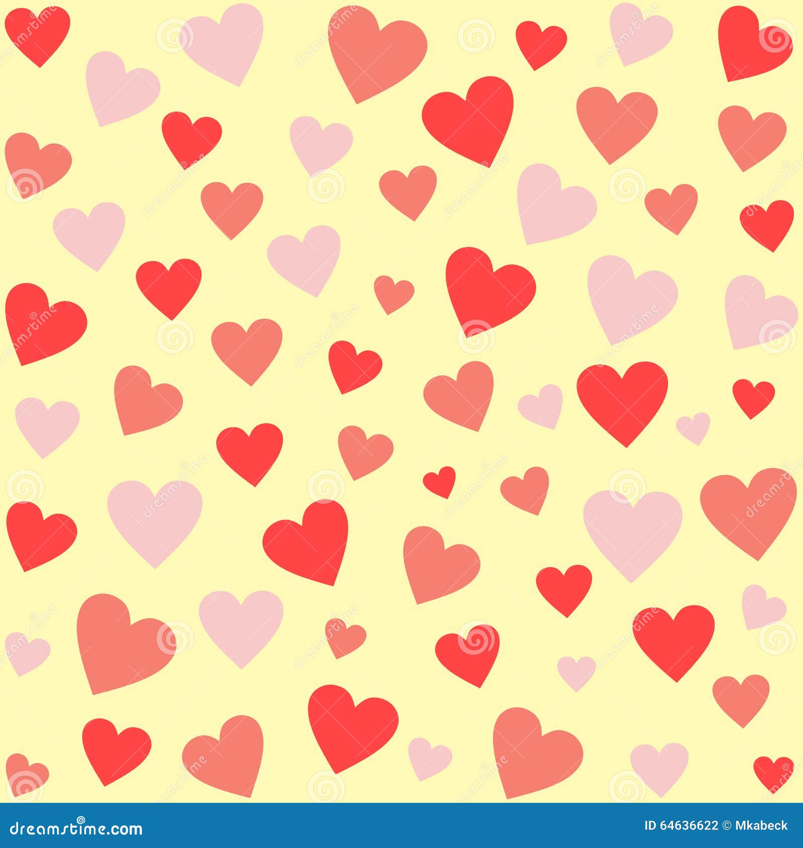 Differently Sized Hearts in Different Shades of Red Stock Vector ...