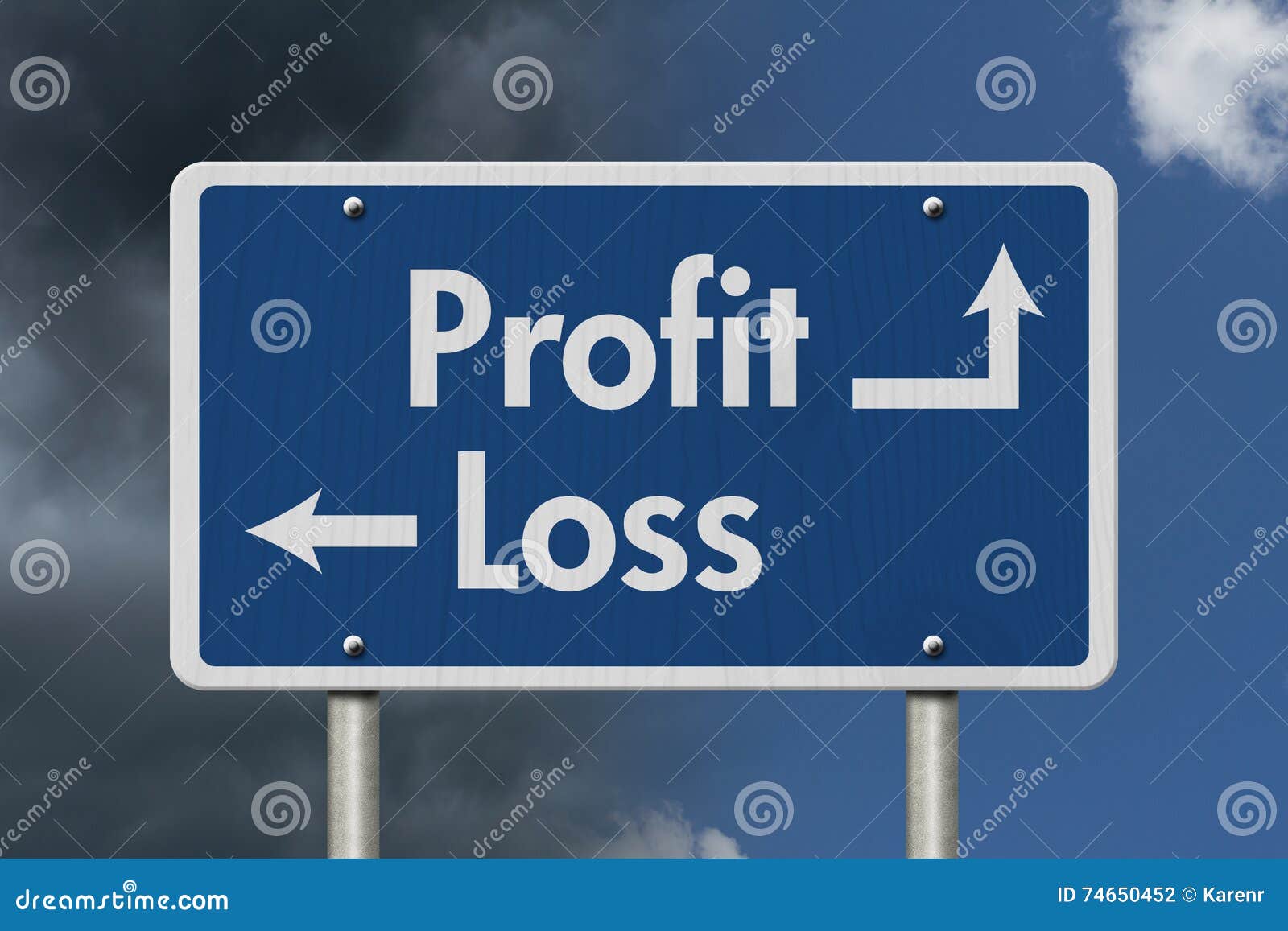 Differenza Fra Profitti E Perdite Fotografia Stock - Immagine di ...