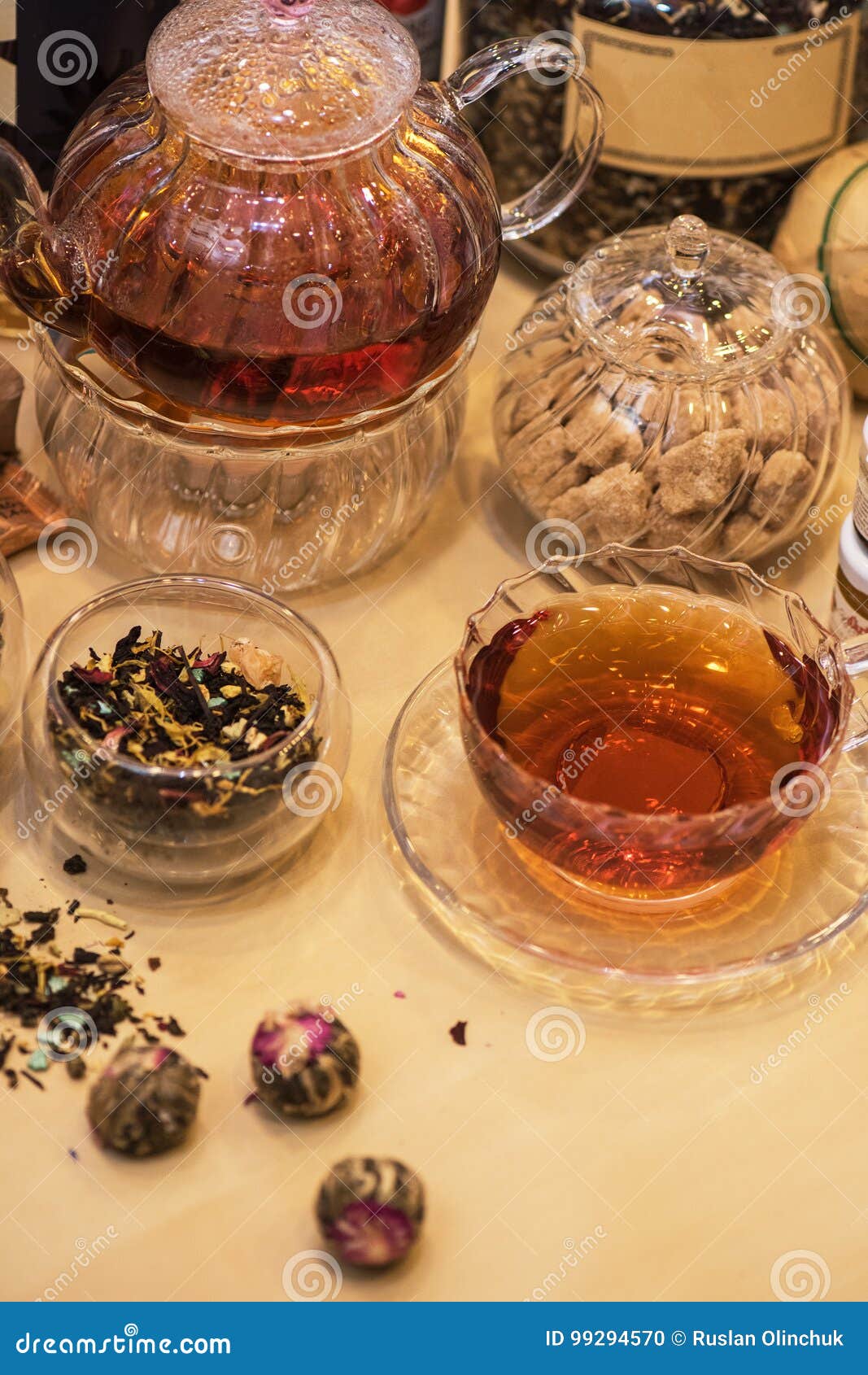 Diffferent tea set stock photo. Image of porcelain, plate - 99294570