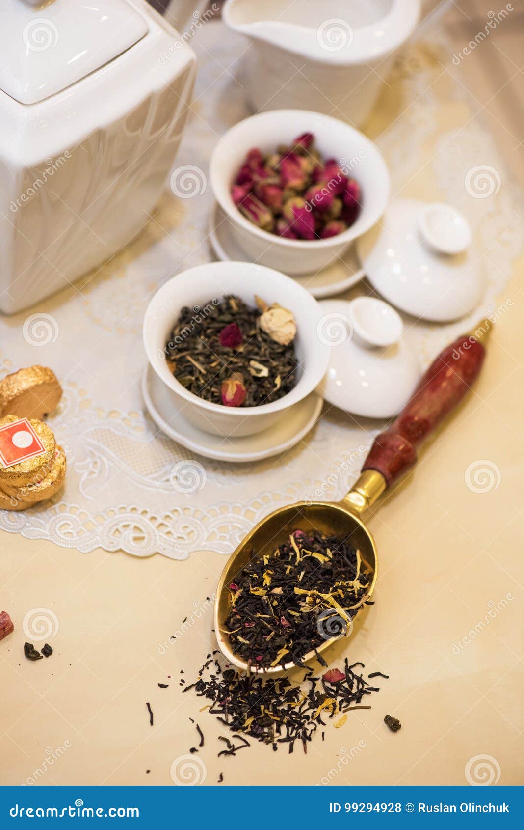 Diffferent tea set stock photo. Image of oolong, antique - 99294928