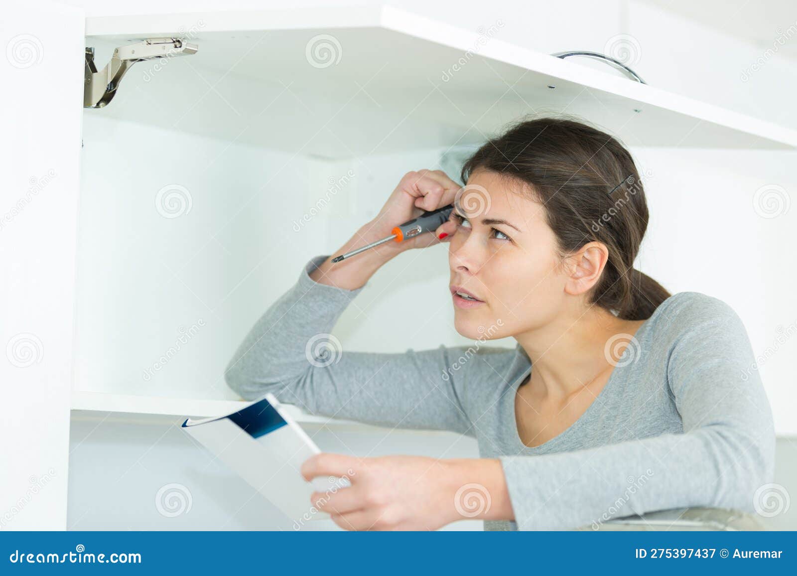 Difficult Assembly Kitchen Furniture Stock Image - Image of exhaust ...