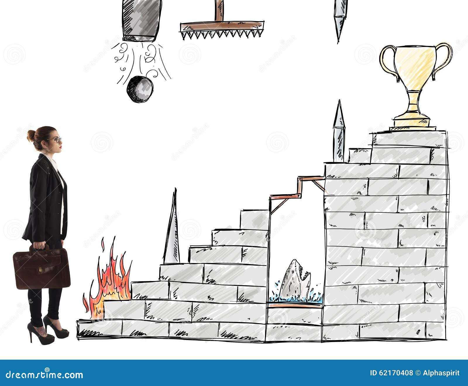 Difficult career stock illustration. Illustration of difficult - 62170408