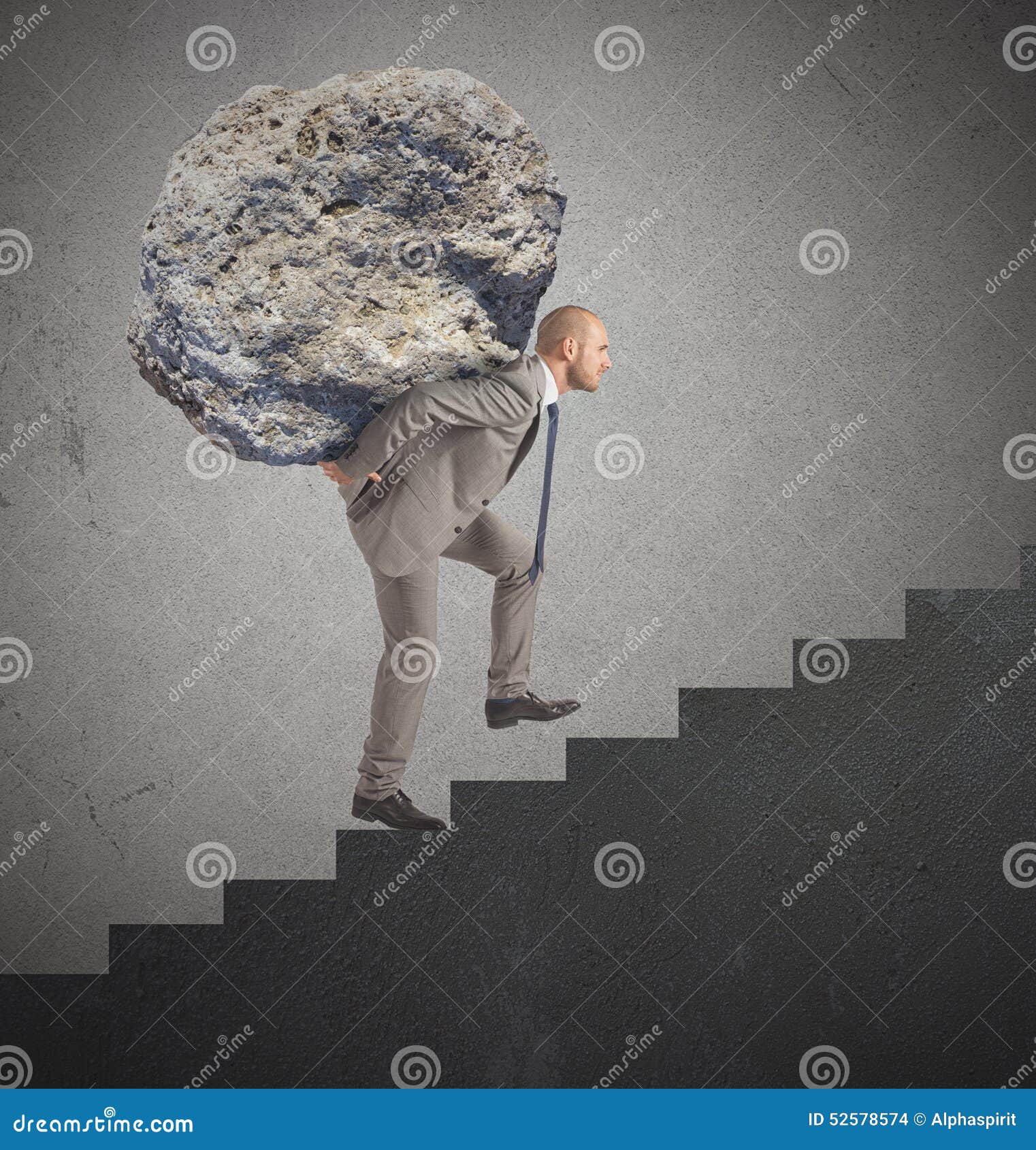 Difficult Career and Great Effort Stock Photo - Image of financial ...