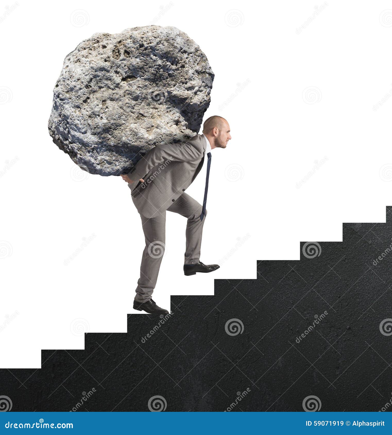 Difficult Career and Great Effort Stock Image - Image of exertion ...