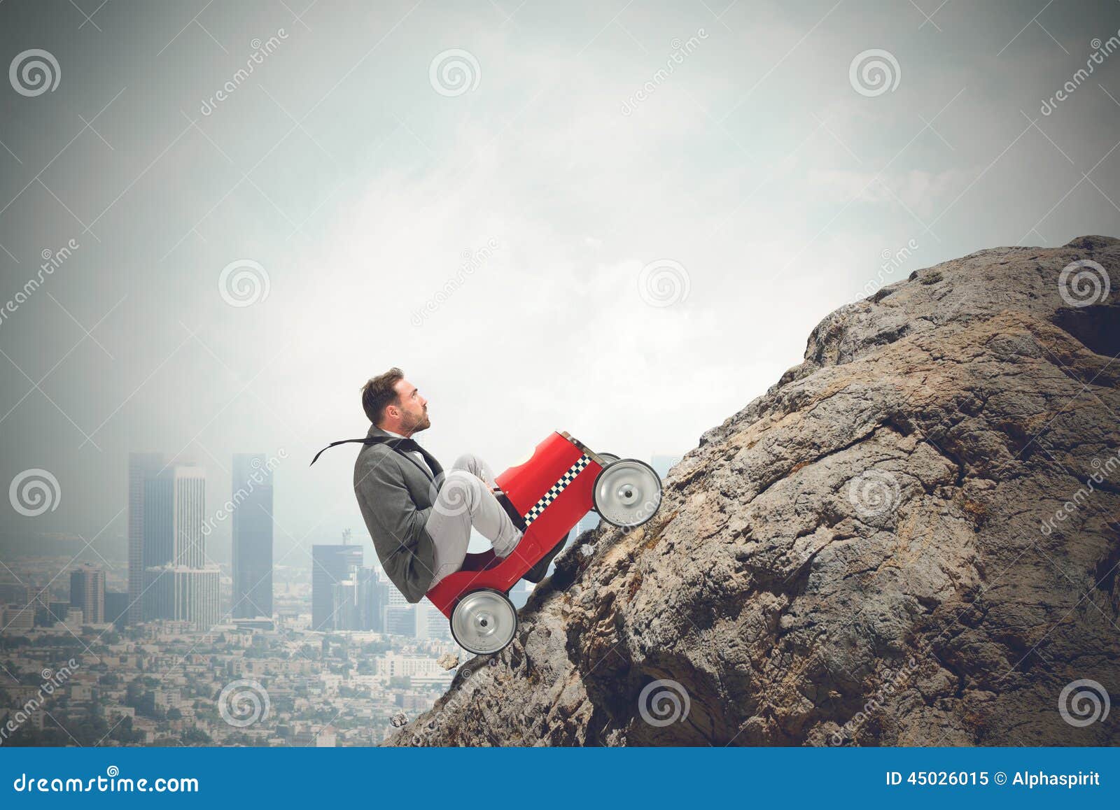 Difficult Carrer with Driving Businessman Stock Image - Image of ...