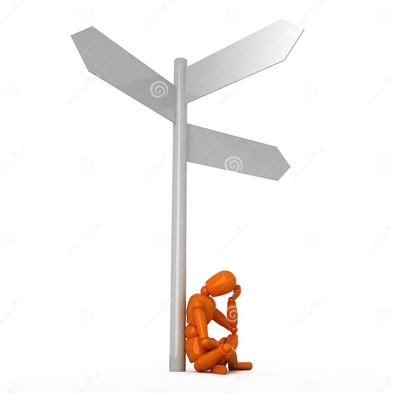 Difficult choice stock illustration. Illustration of journey - 2590963
