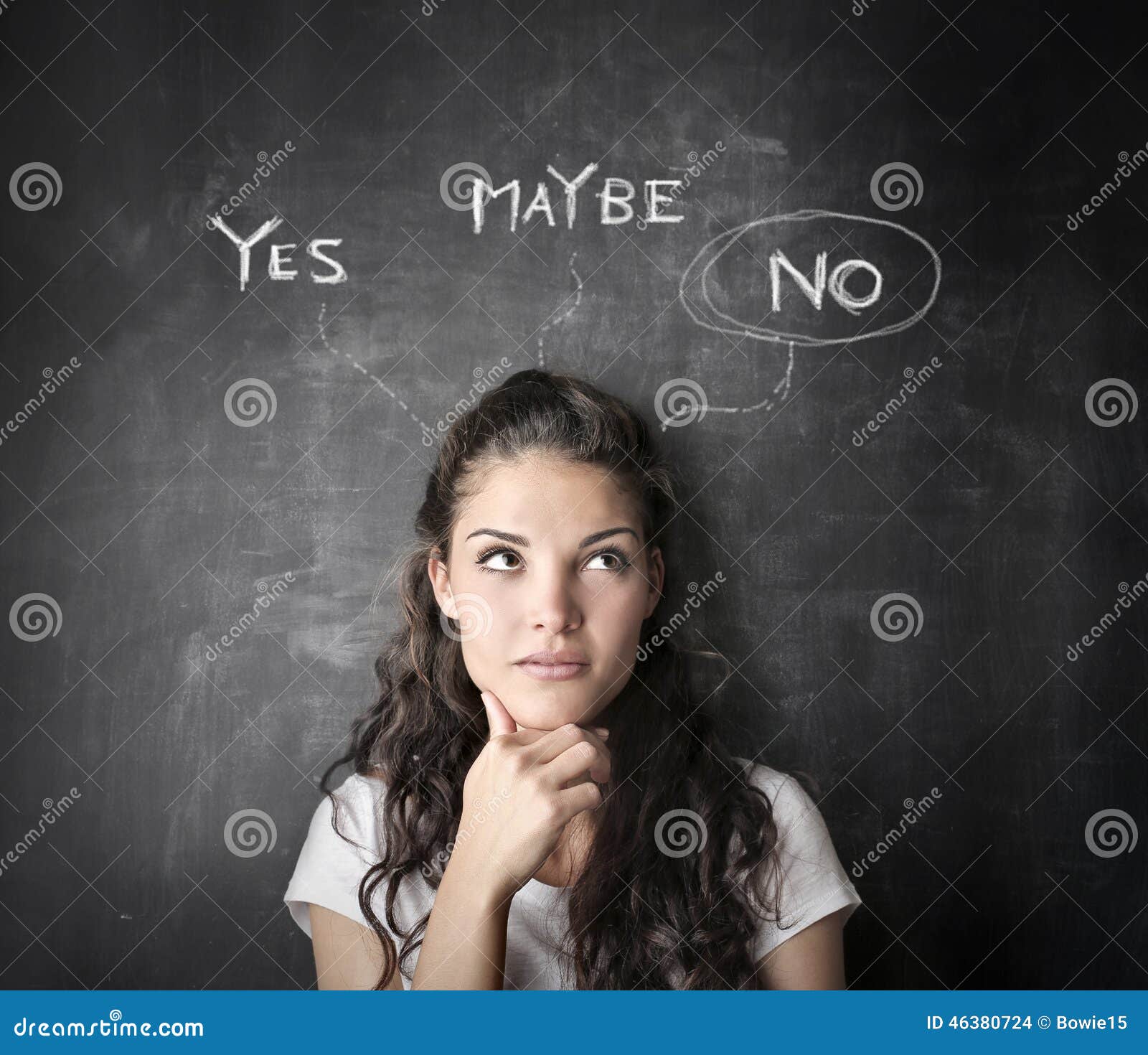 A difficult choice stock photo. Image of chalkboard, face - 46380724