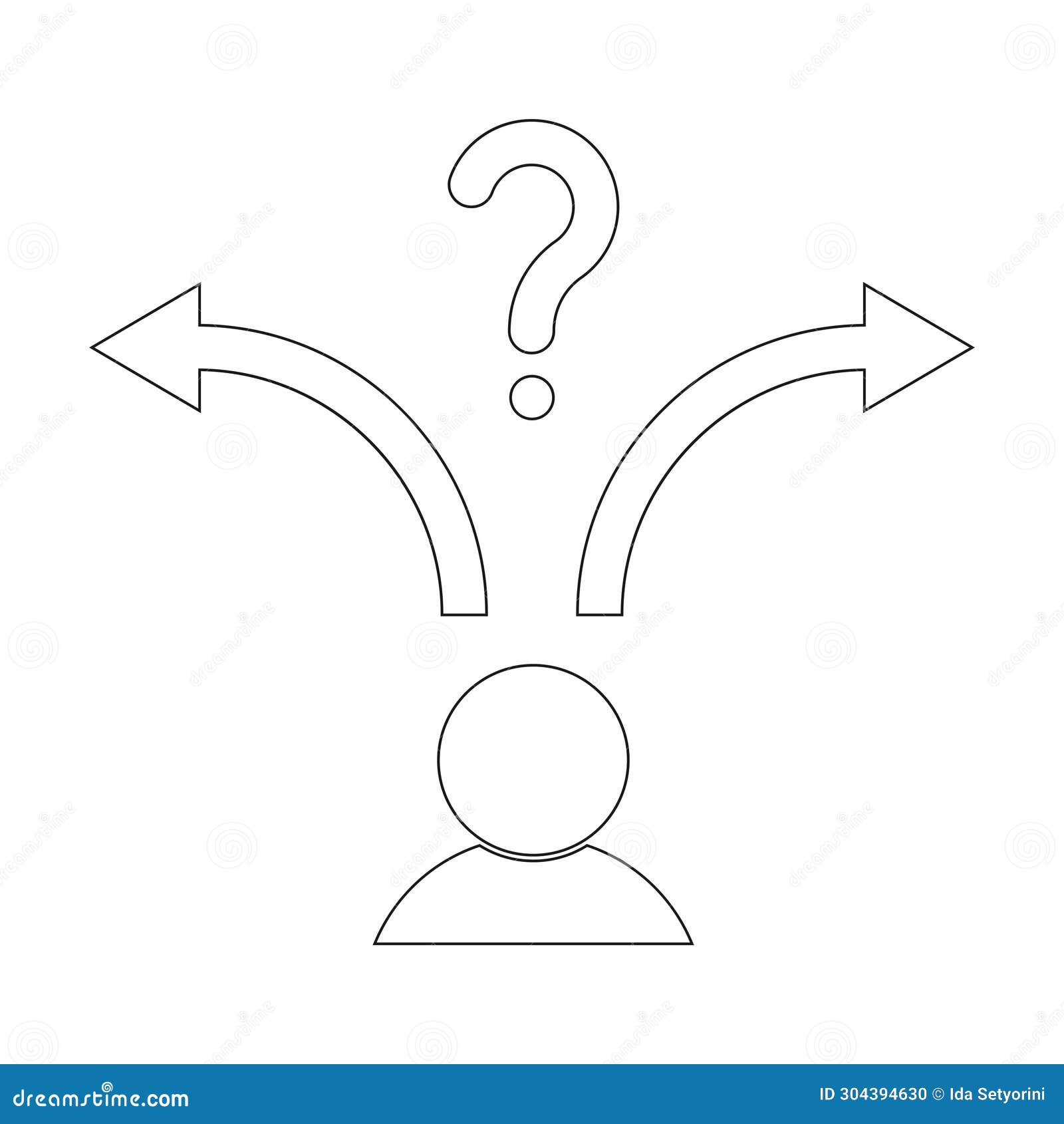 Difficult Choice Icon Vector Illustration Design Stock Vector ...