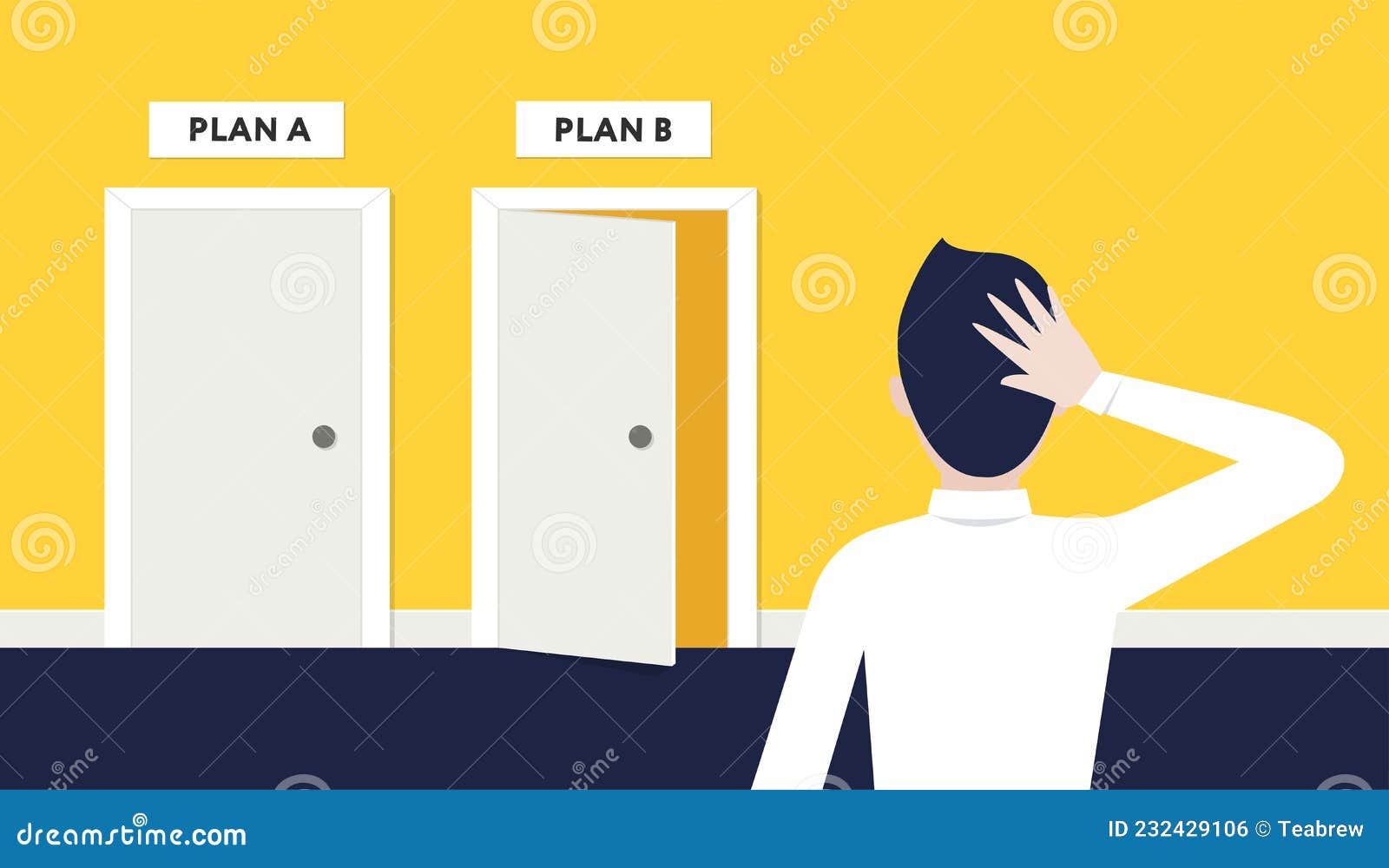 Difficult Choice. Vector Illustration in Flat Design. Stock Vector ...