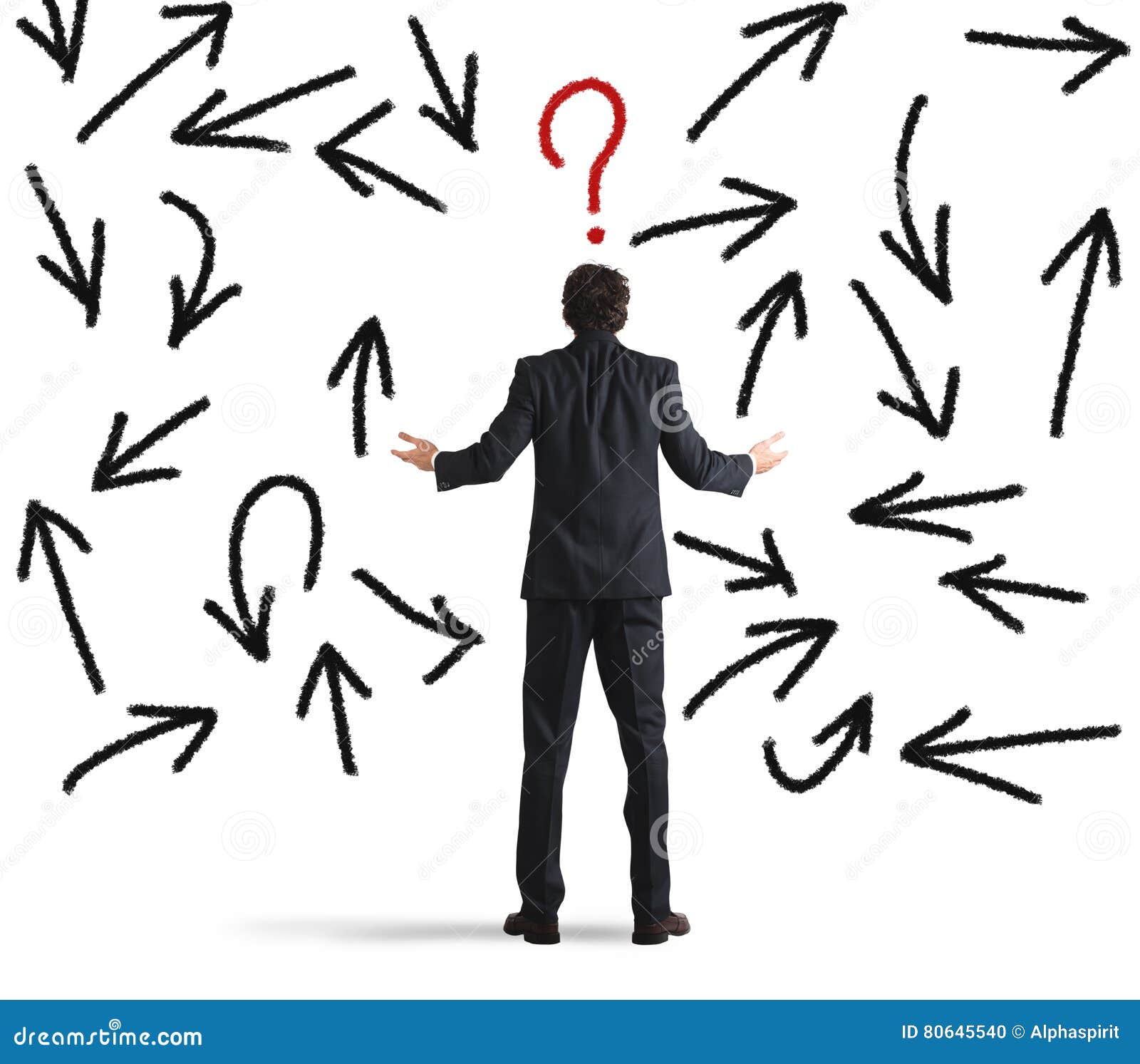 Difficult Choices of a Businessman Stock Photo - Image of choose, help ...