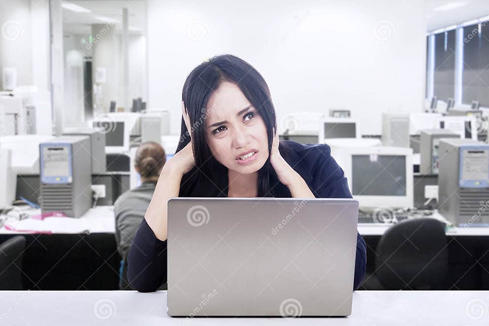 Difficult computer project stock image. Image of hair - 28148349