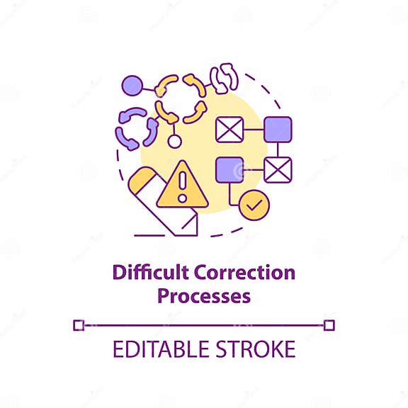 Difficult Correction Processes Concept Icon Stock Vector - Illustration ...