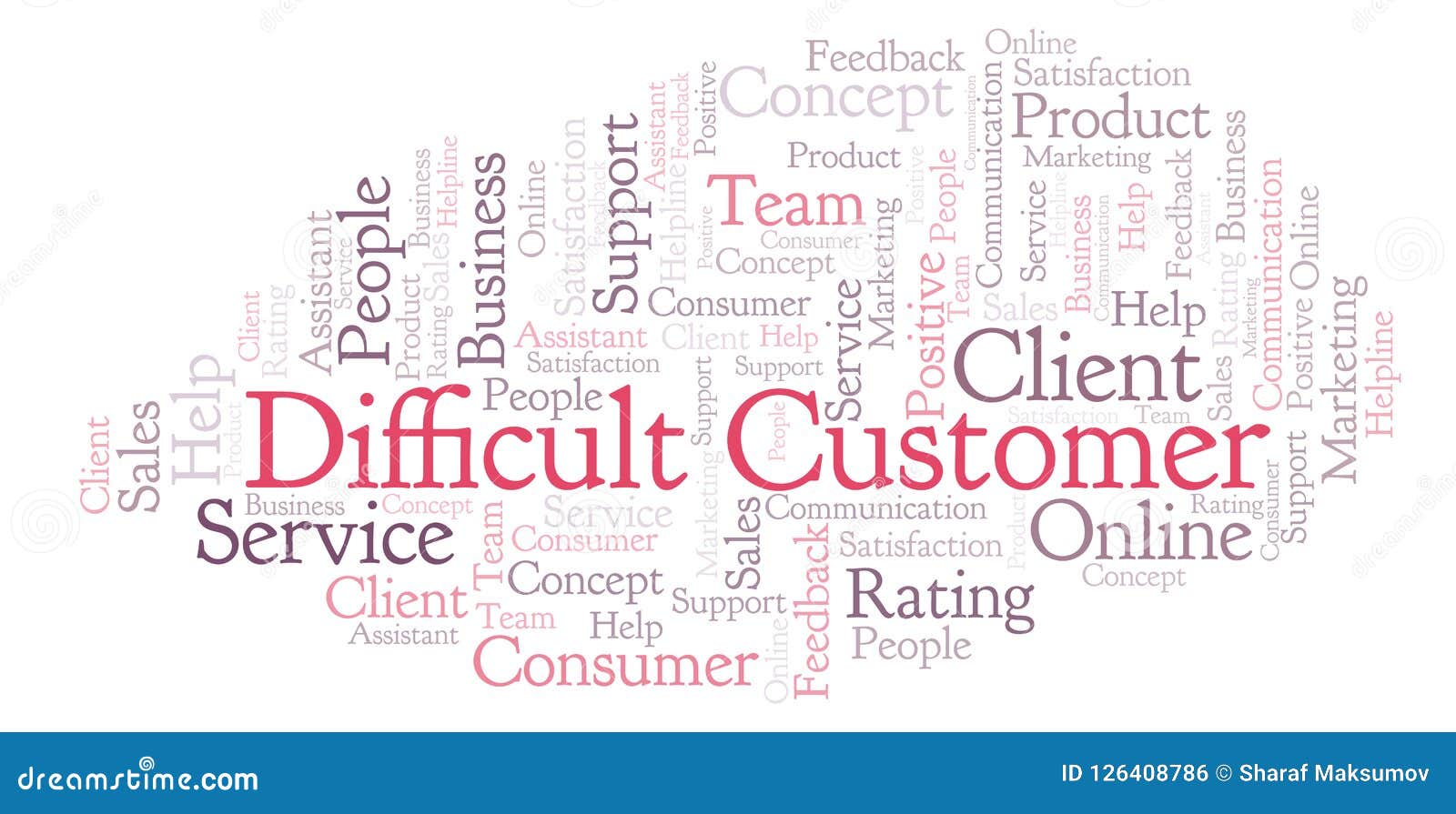 Difficult Customer Word Cloud. Stock Illustration - Illustration of ...