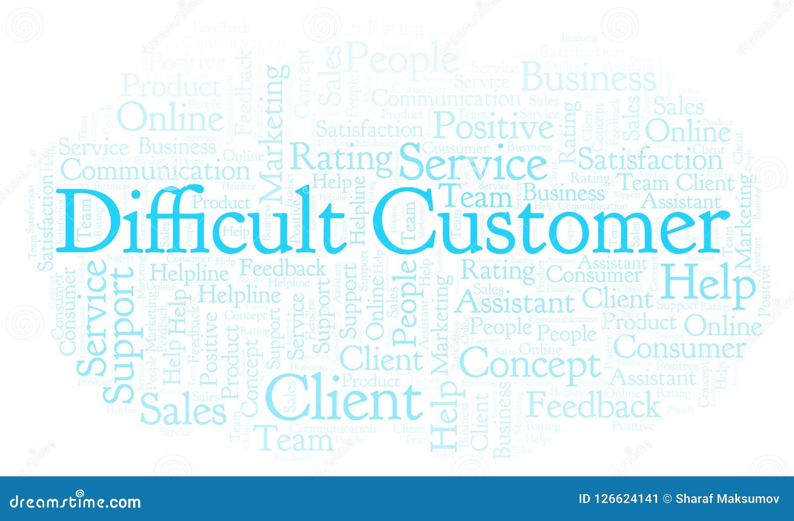 Difficult Customer Word Cloud. Stock Illustration - Illustration of ...
