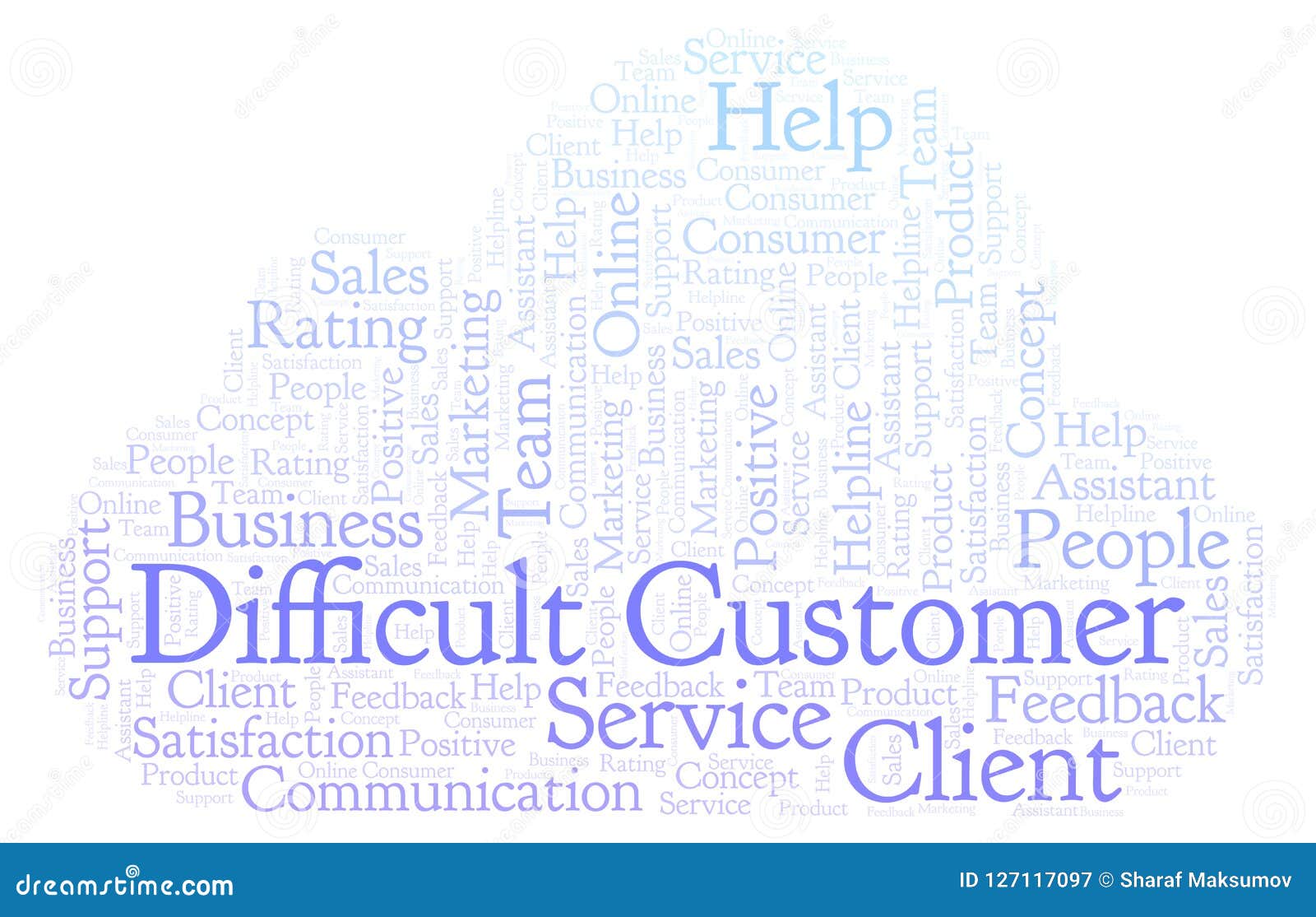 Difficult Customer Word Cloud. Stock Illustration - Illustration of ...