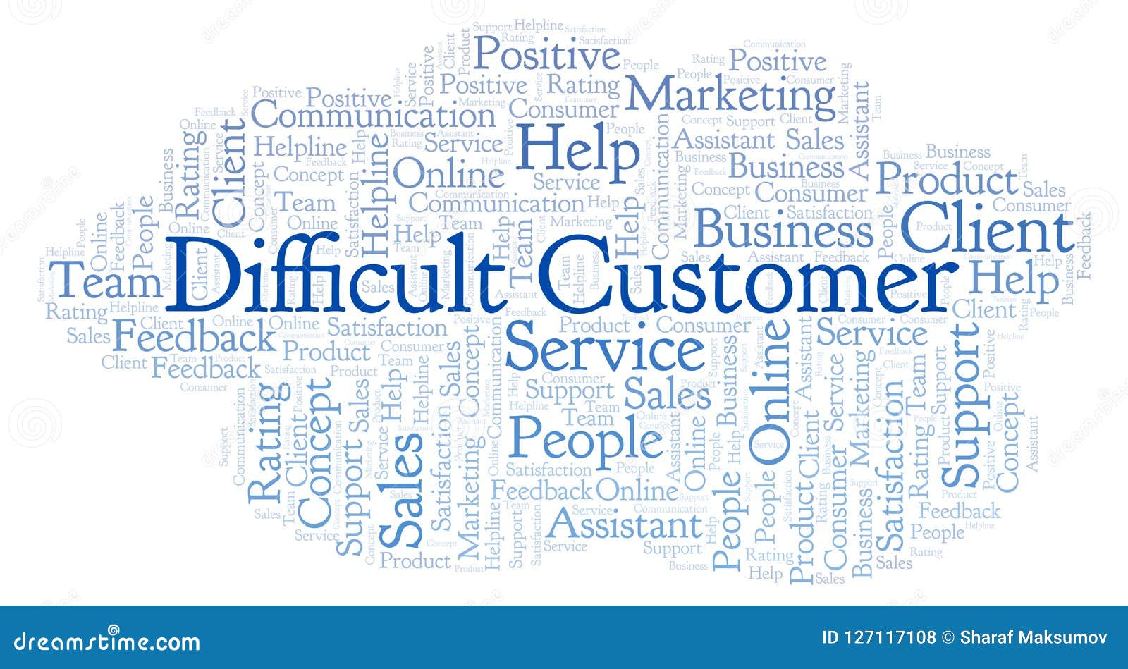 Difficult Customer Word Cloud. Stock Illustration - Illustration of ...