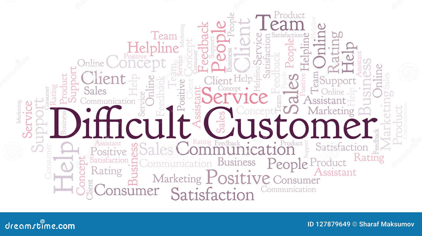 Difficult Customer Word Cloud. Stock Illustration - Illustration of ...