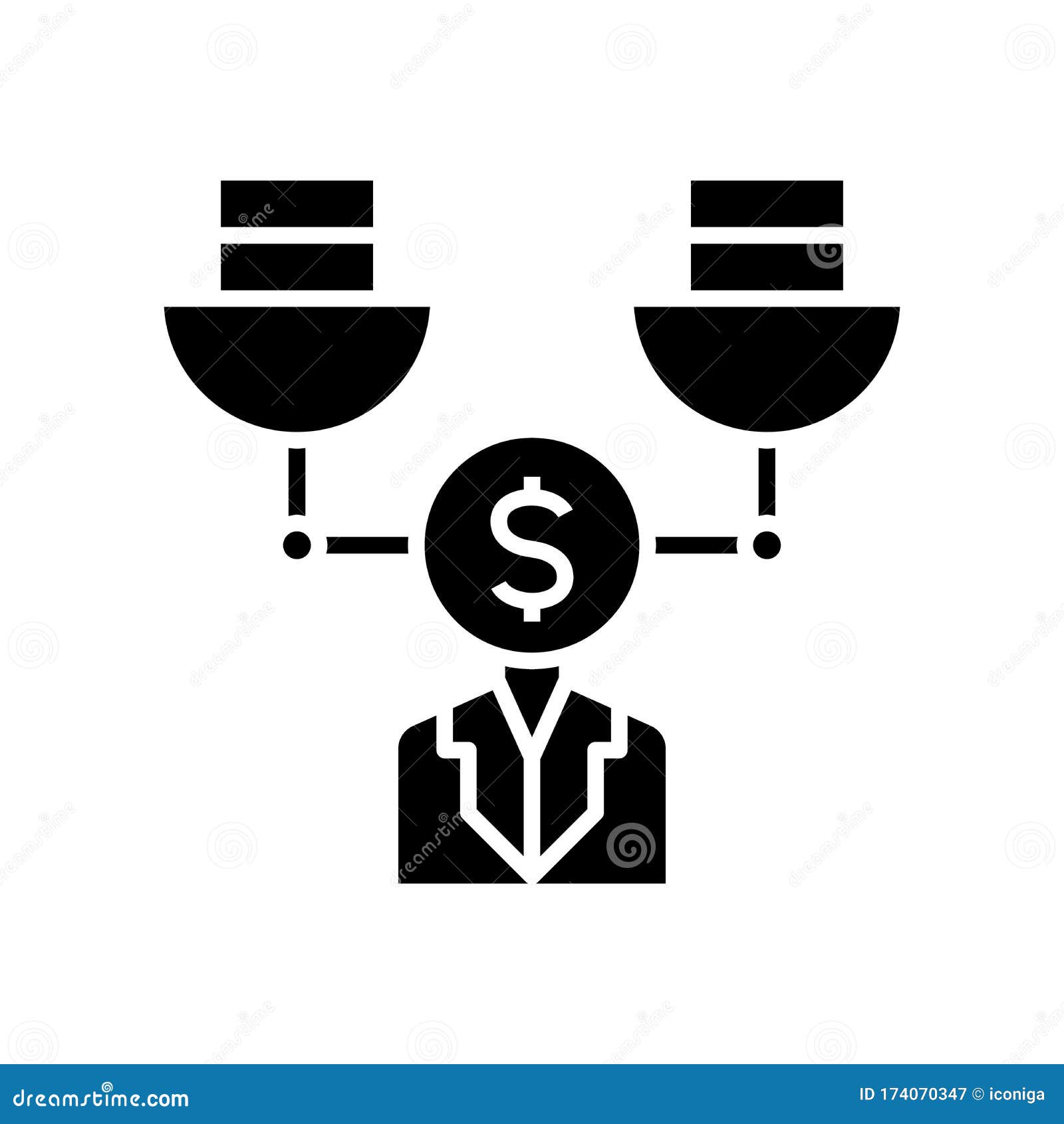 Difficult Decision Black Icon, Concept Illustration, Vector Flat Symbol ...