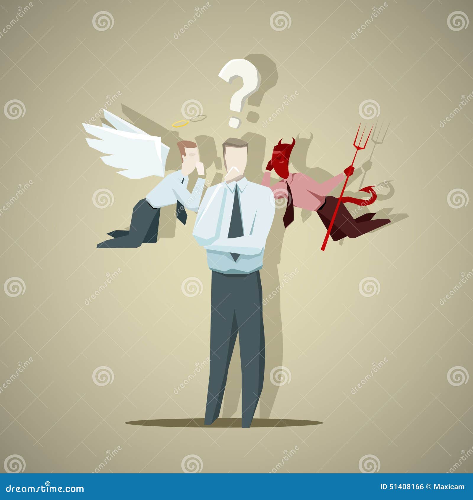 Difficult Decision of Businessman Stock Vector - Illustration of money ...
