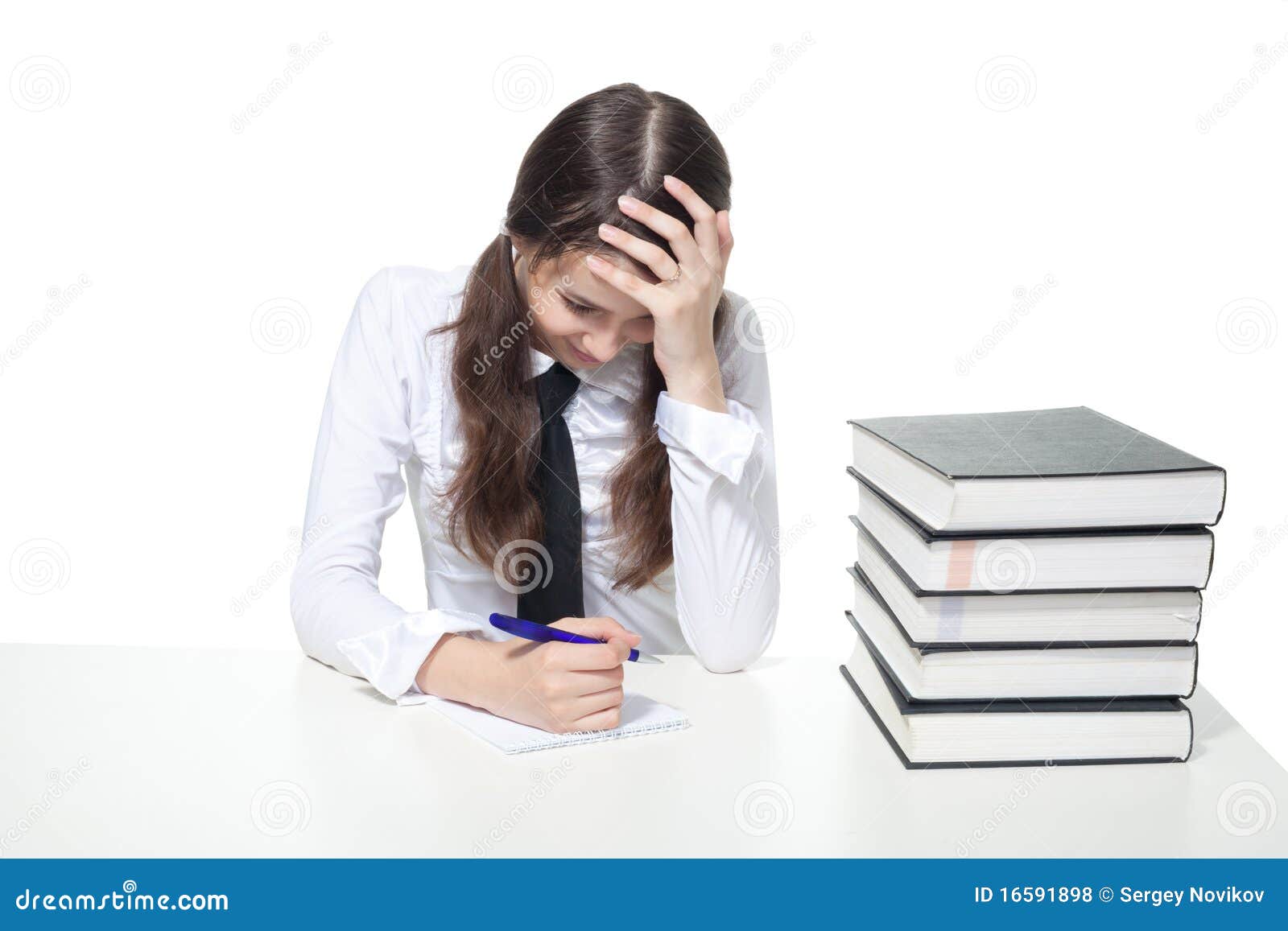 Difficult exam stock photo. Image of library, black, pile - 16591898