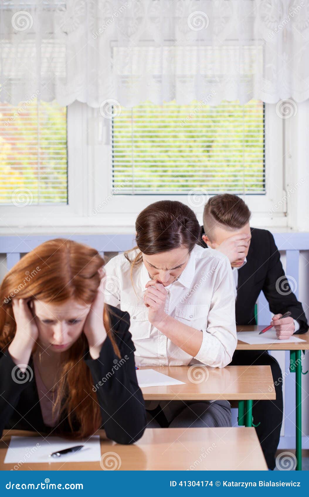 Difficult exam at school stock photo. Image of problem - 41304174