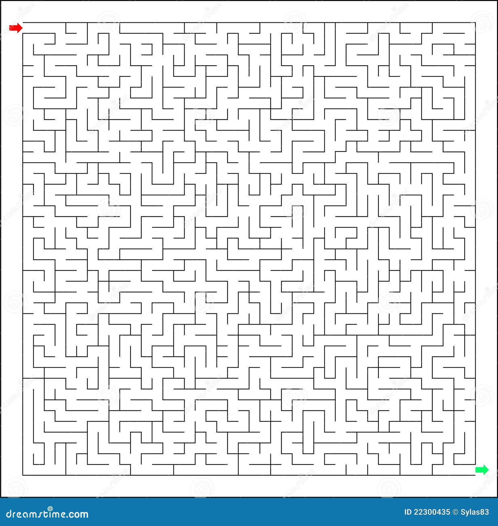 Difficult and Hard Vector Labirynth Stock Vector - Illustration of ...