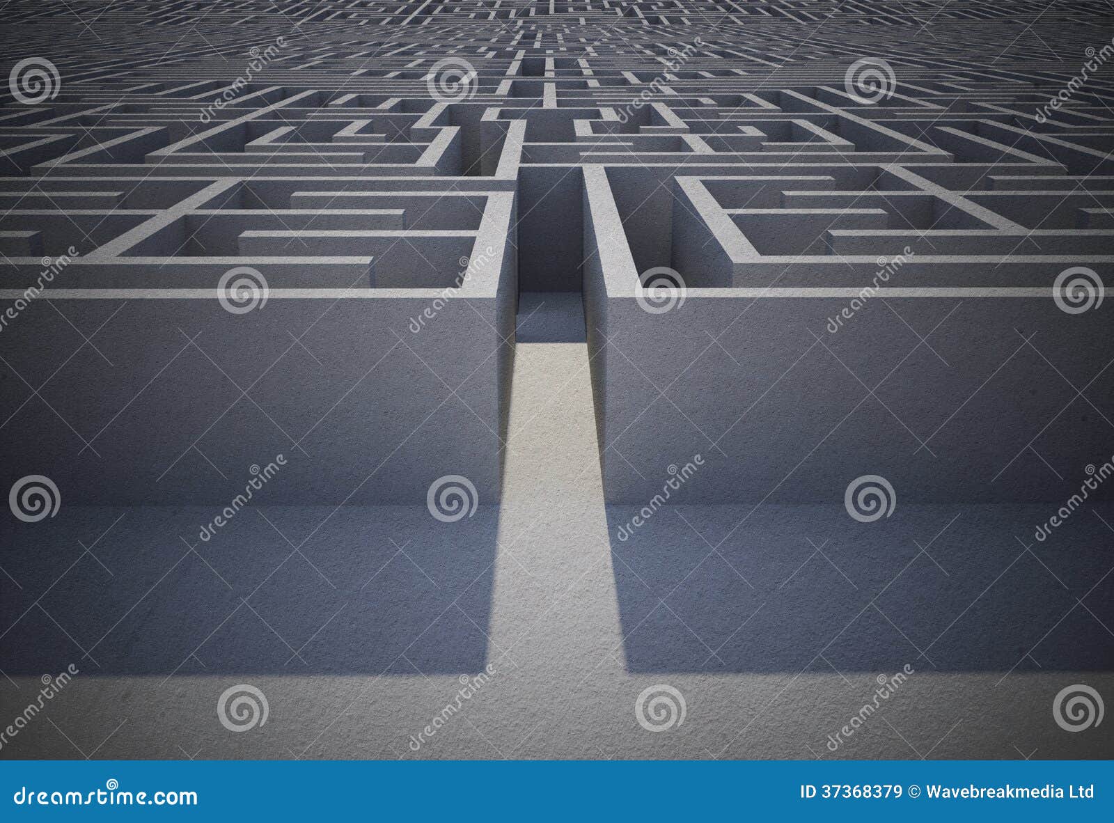 Difficult maze puzzle stock illustration. Illustration of impossible ...