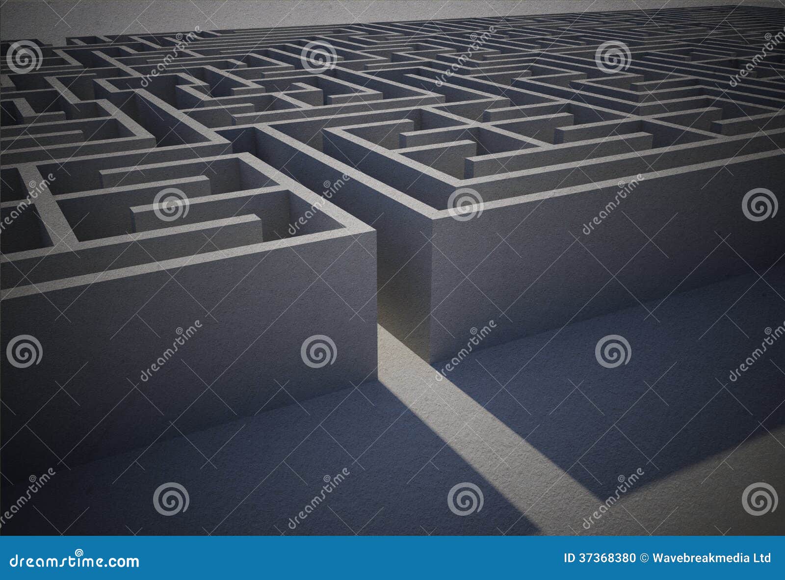 Difficult maze puzzle stock illustration. Illustration of digitally ...