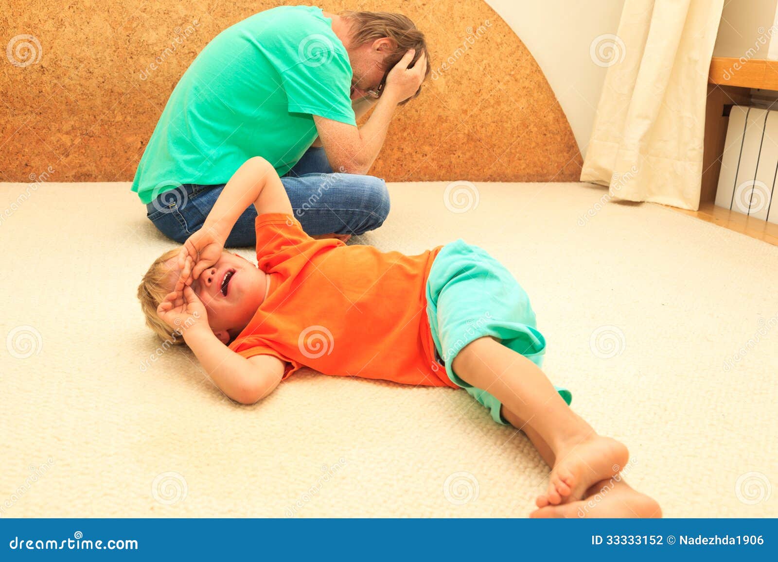 Difficult parenting stock photo. Image of miserable, frustration - 33333152