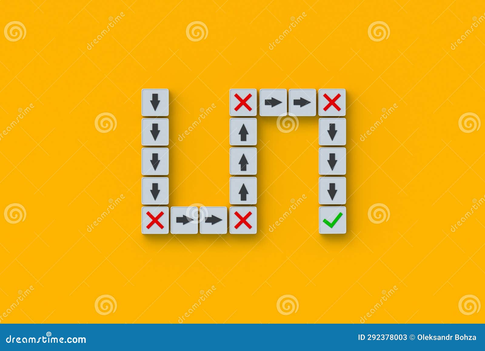 A Difficult Path To Success. Overcoming Obstacles Stock Illustration ...