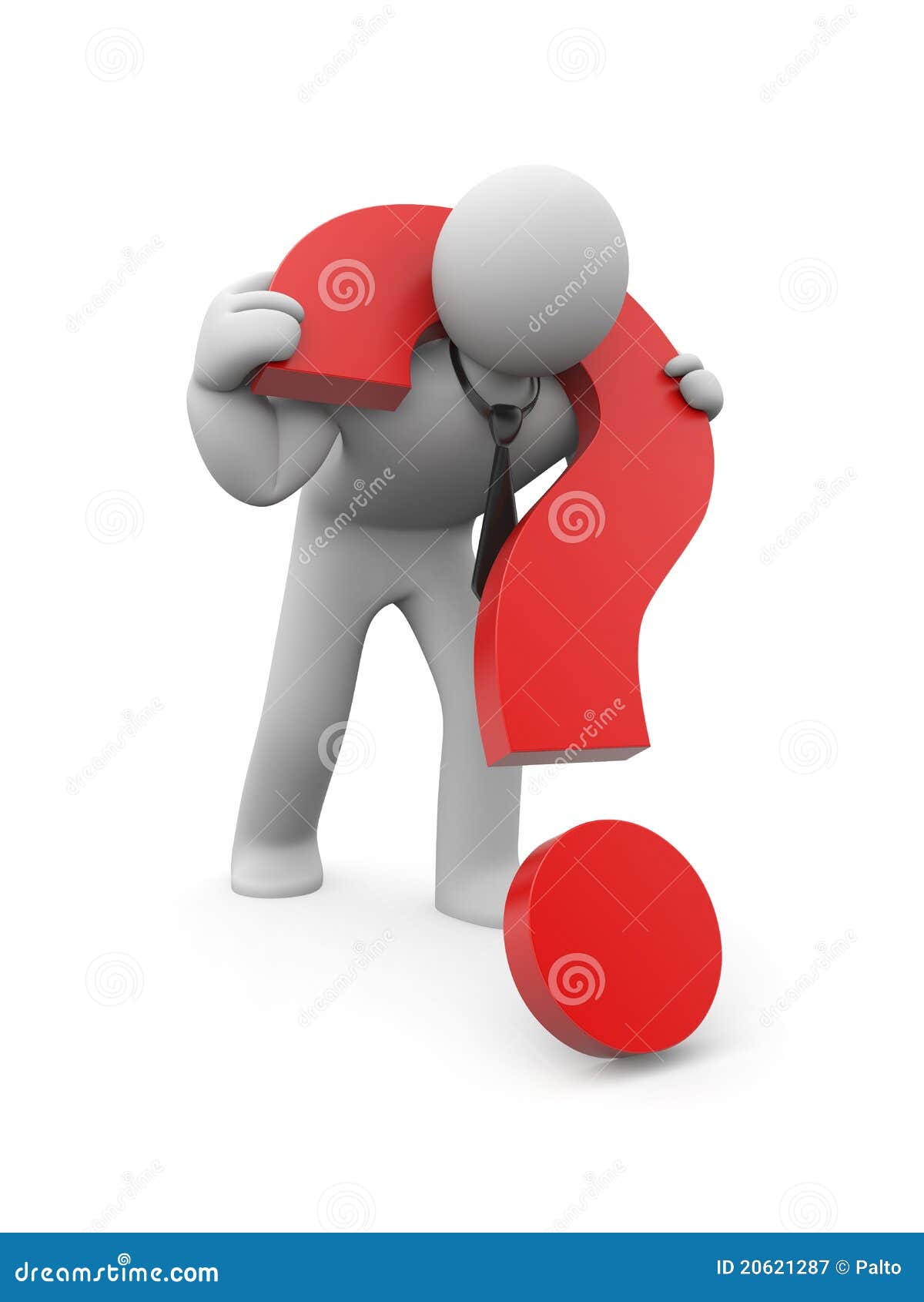 Difficult Question. Image Contain Clipping Path Stock Illustration ...