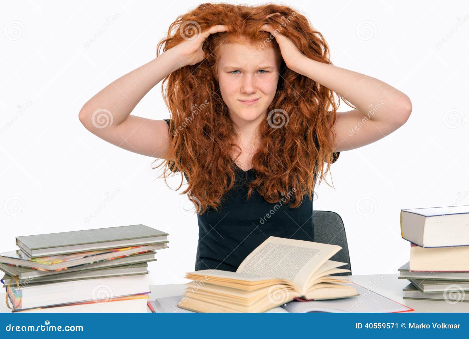 Difficult studies stock image. Image of attractive, creation - 40559571