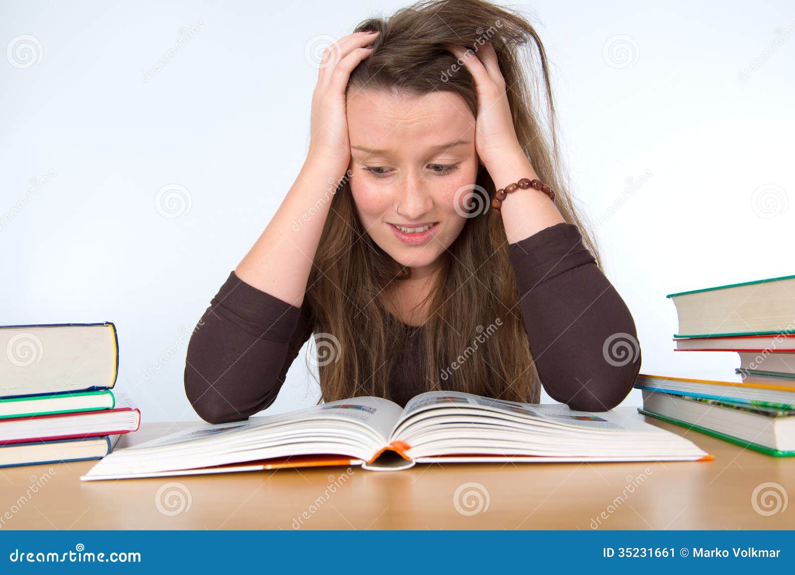 Difficult studies stock image. Image of person, adult - 35231661