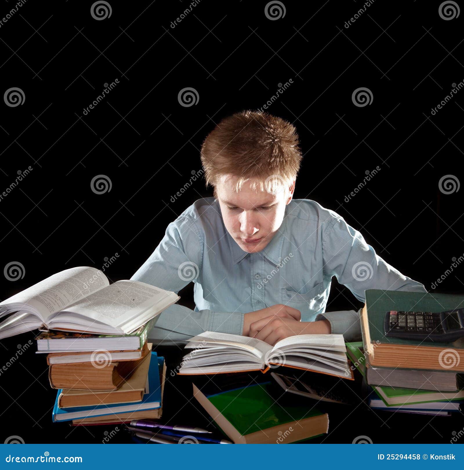Difficult study stock photo. Image of person, school - 25294458