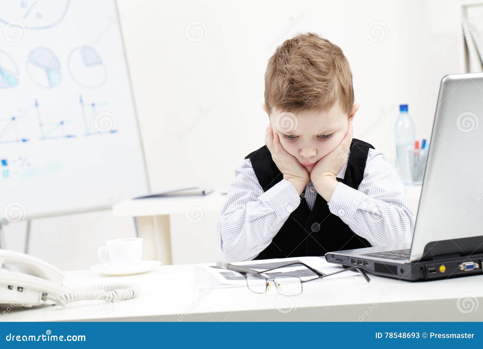 Difficult task stock image. Image of boss, busy, computer - 78548693