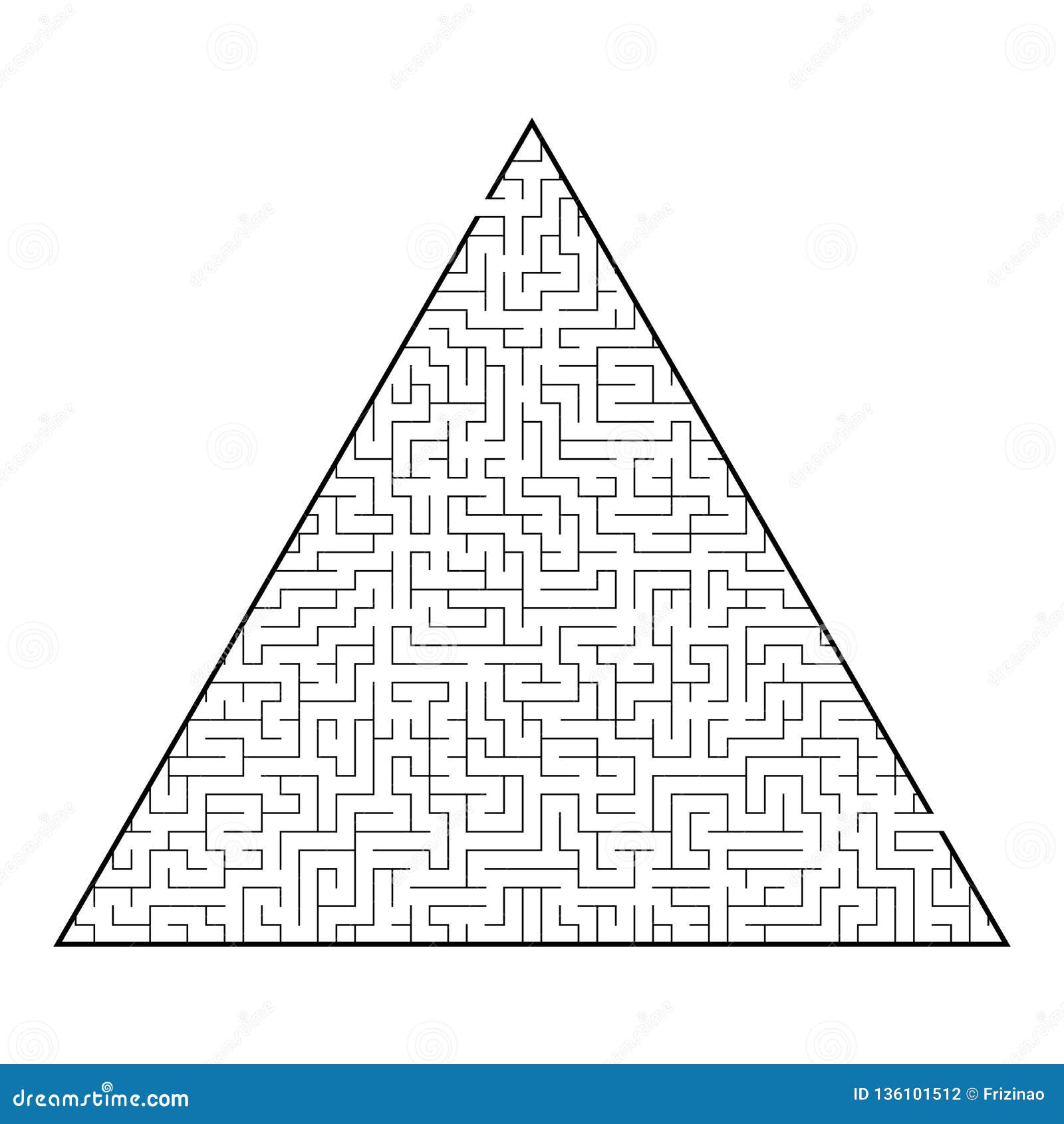Difficult Triangular Labyrinth. Game for Kids and Adults. Puzzle for ... Difficult Triangular Labyrinth. Game for Kids and Adults. Puzzle for ...