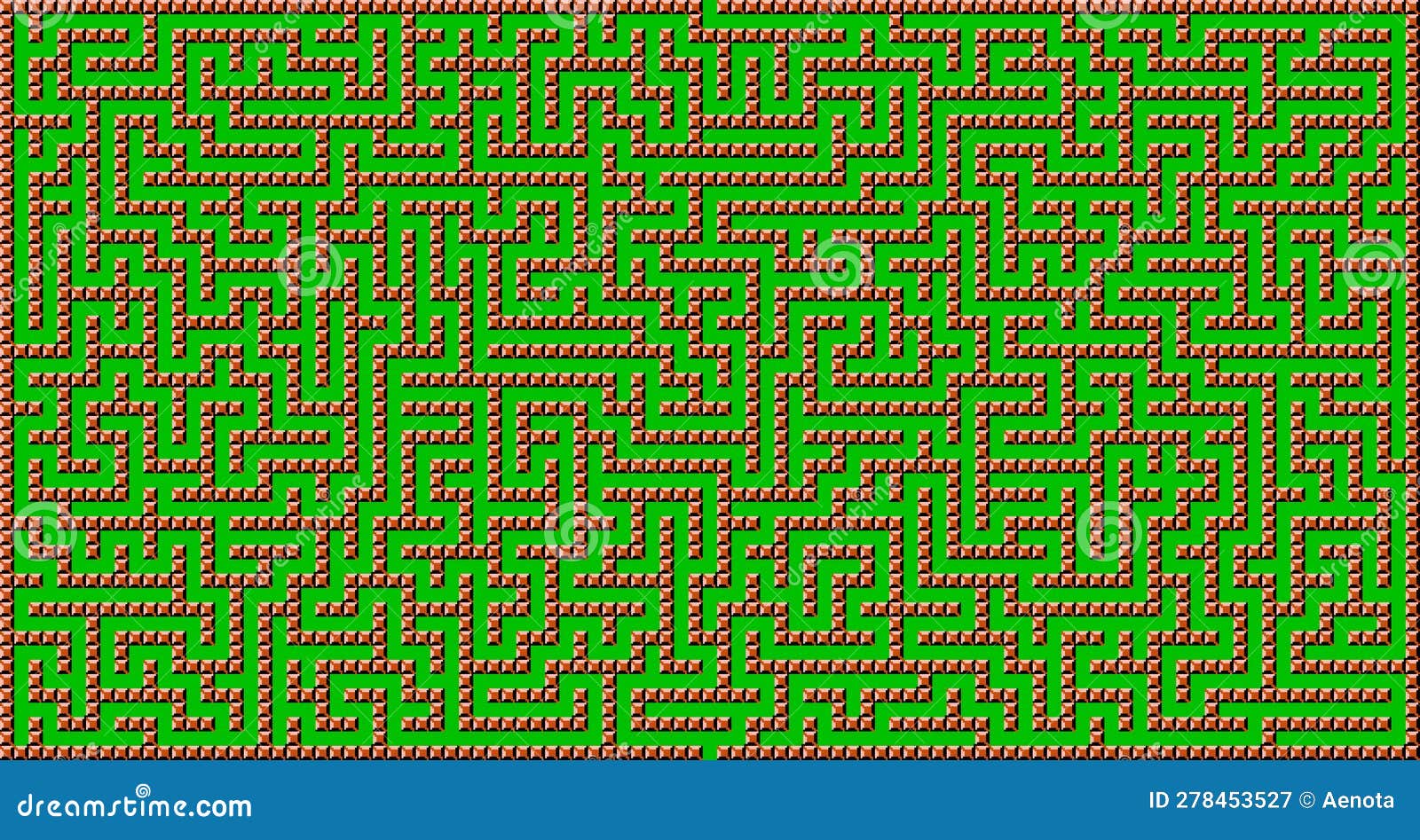 Difficult Vector Retro Game Maze Stock Vector - Illustration of jumble ...