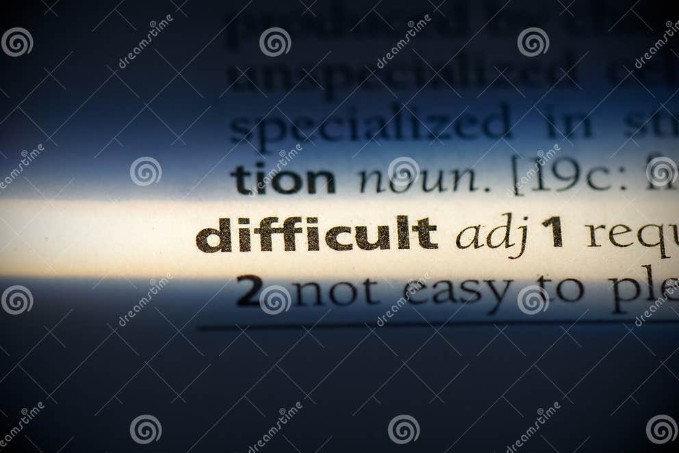 Difficult stock photo. Image of meaning, etymology, education - 161578466