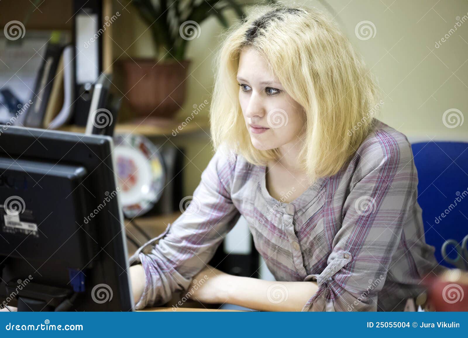 Difficult work stock photo. Image of woman, looks, young - 25055004