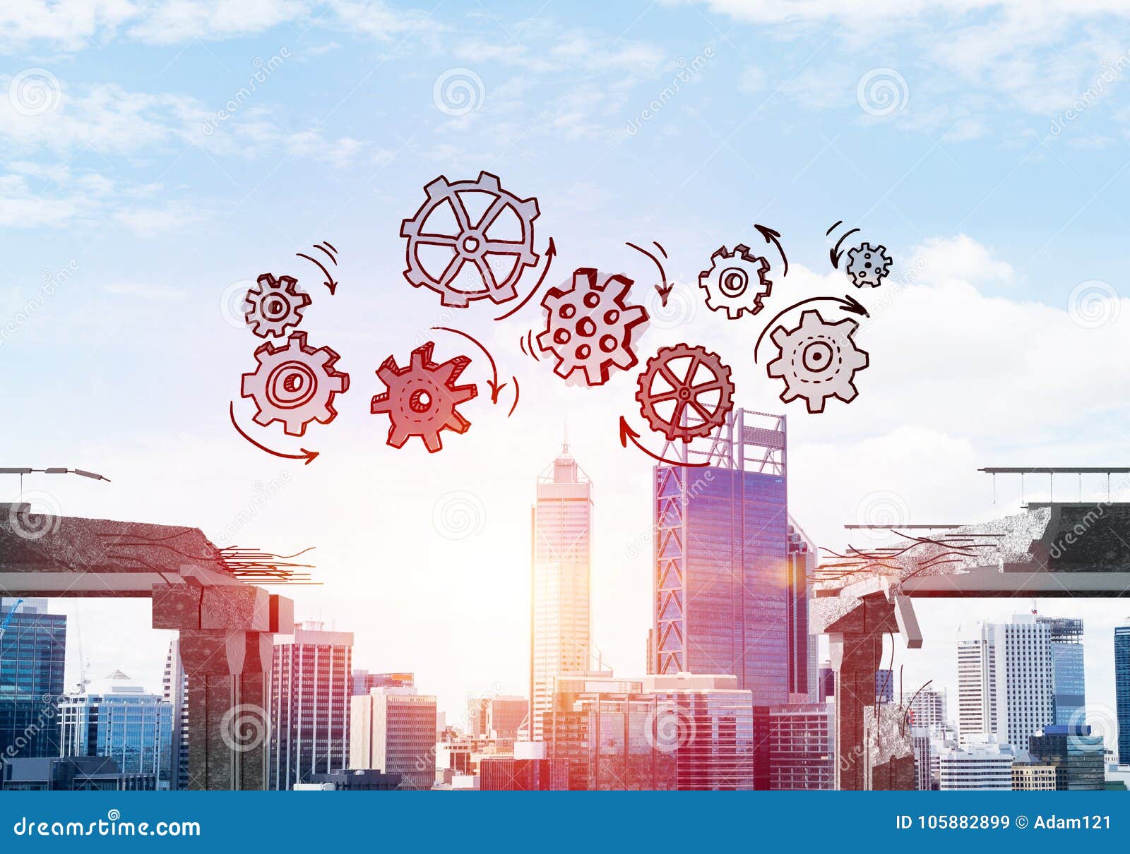 Difficulties in Business and Teamwork Concept. Stock Illustration ...