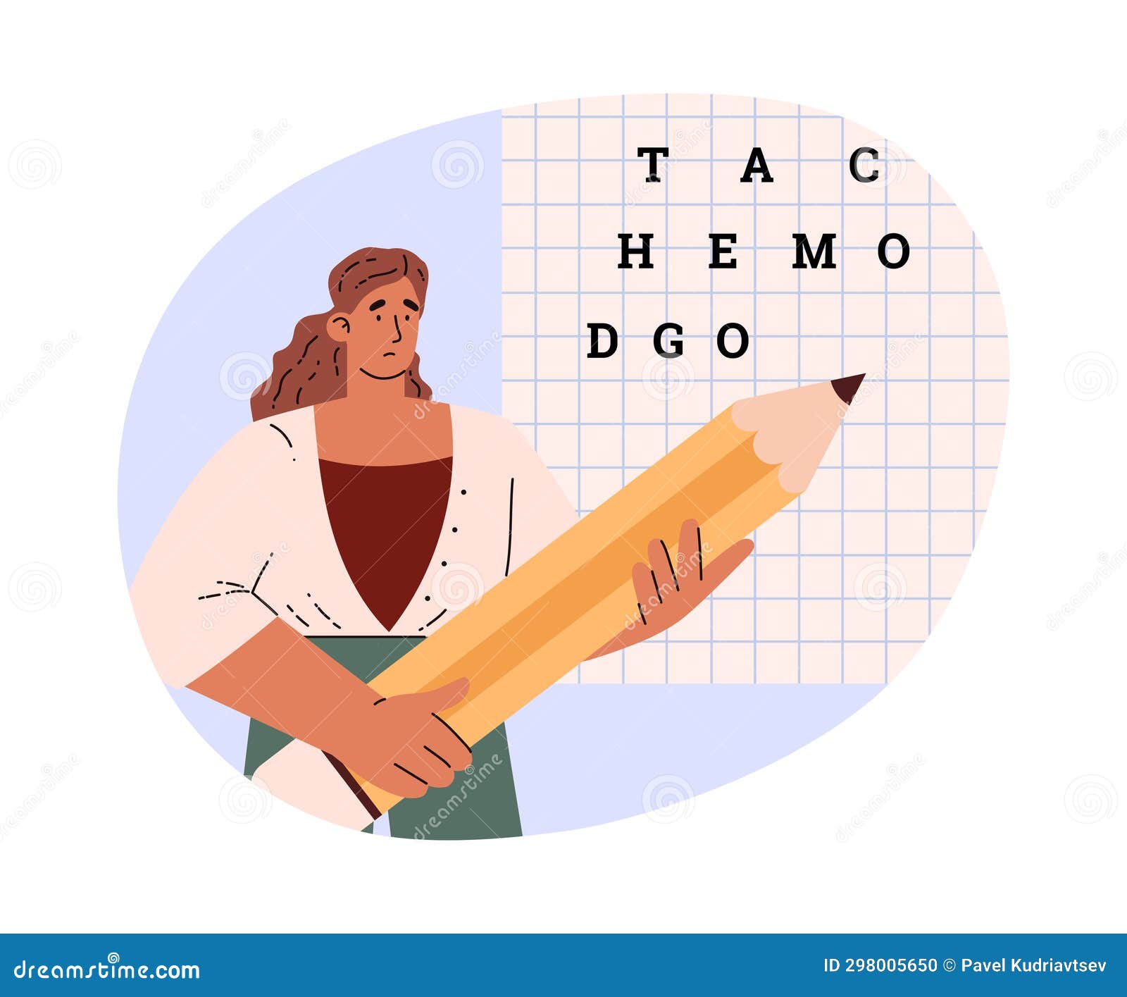 Difficulties Learning, Dyslexia and Dysgraphia Concept, Woman ...