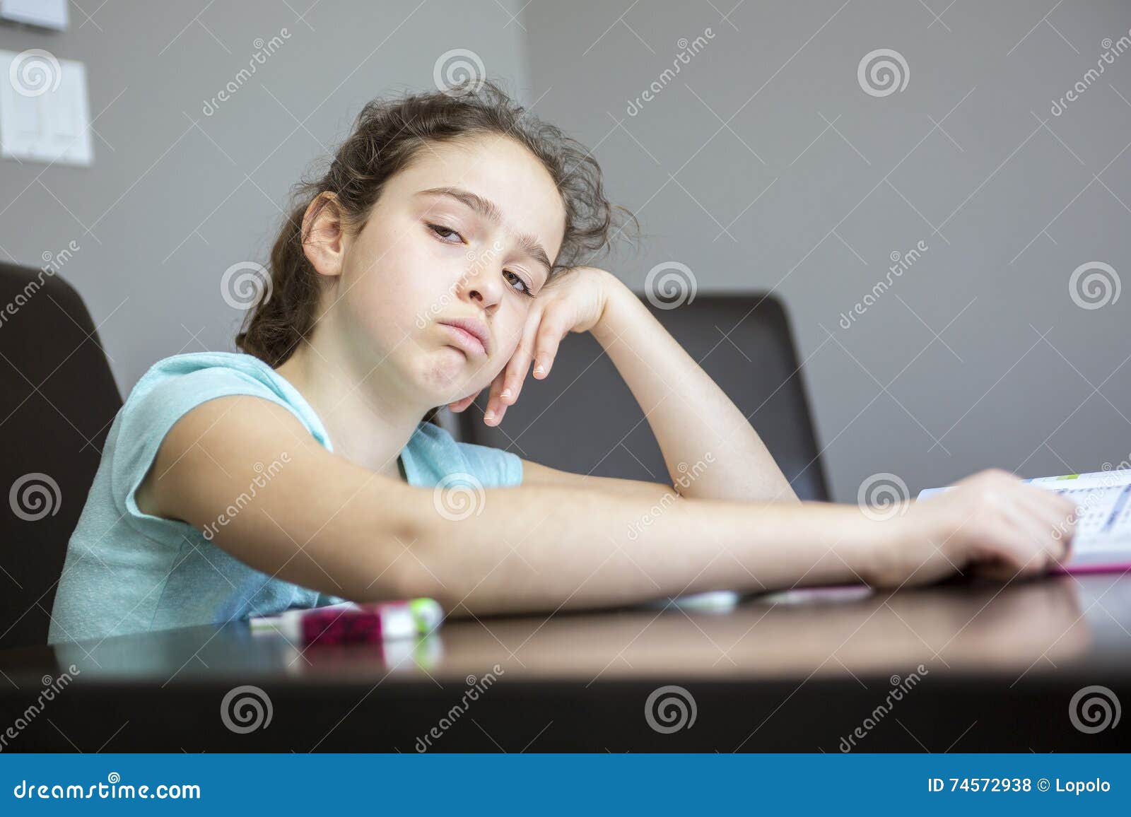 Difficulties with learning stock photo. Image of female - 74572938