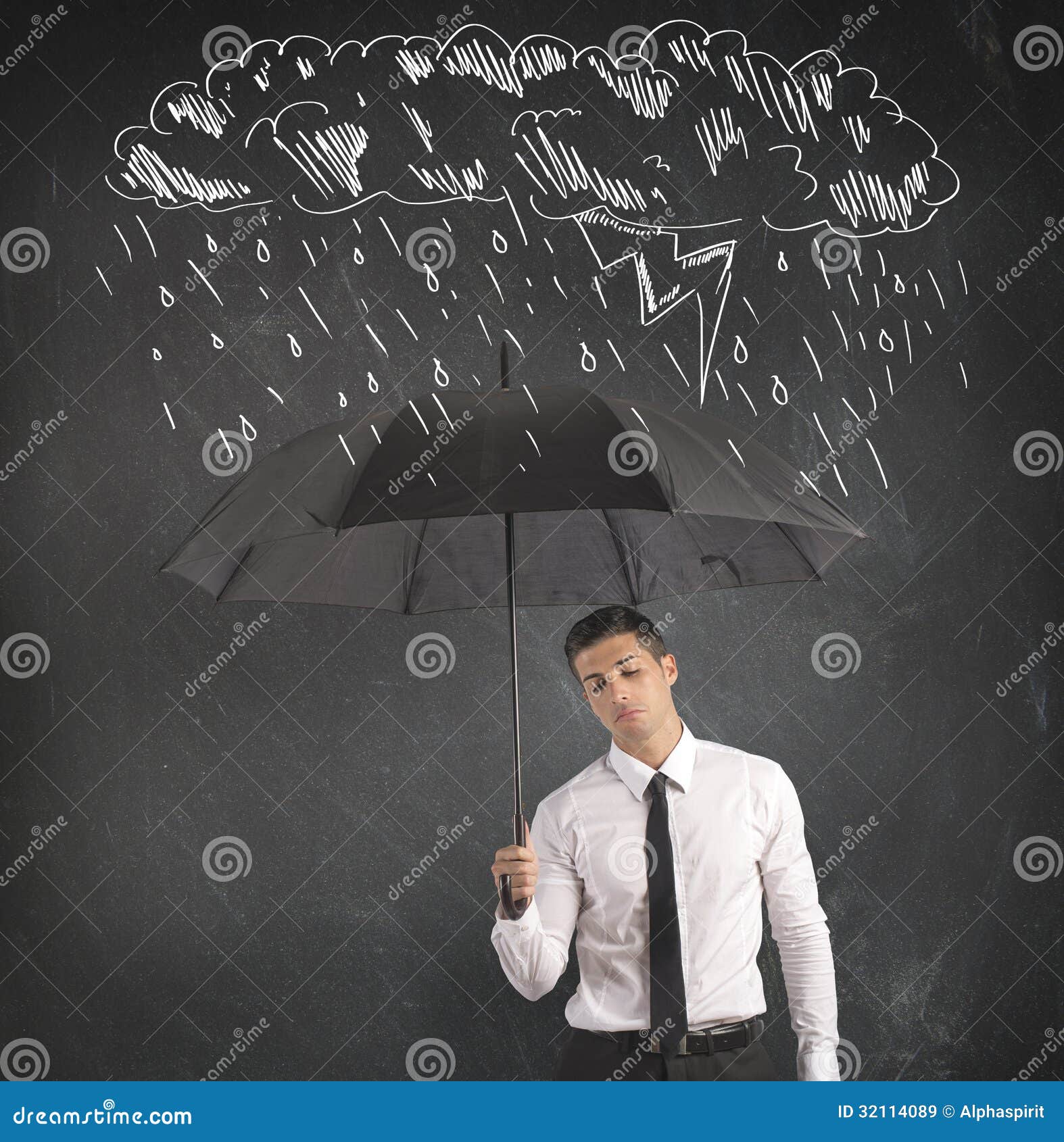 Difficulty in business stock image. Image of person, rain - 32114089