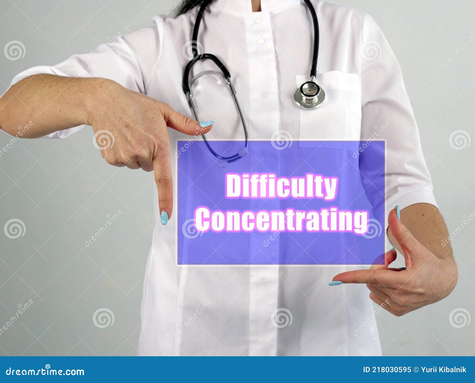 Difficulty Concentrating Phrase on the Sheet Stock Image - Image of ...