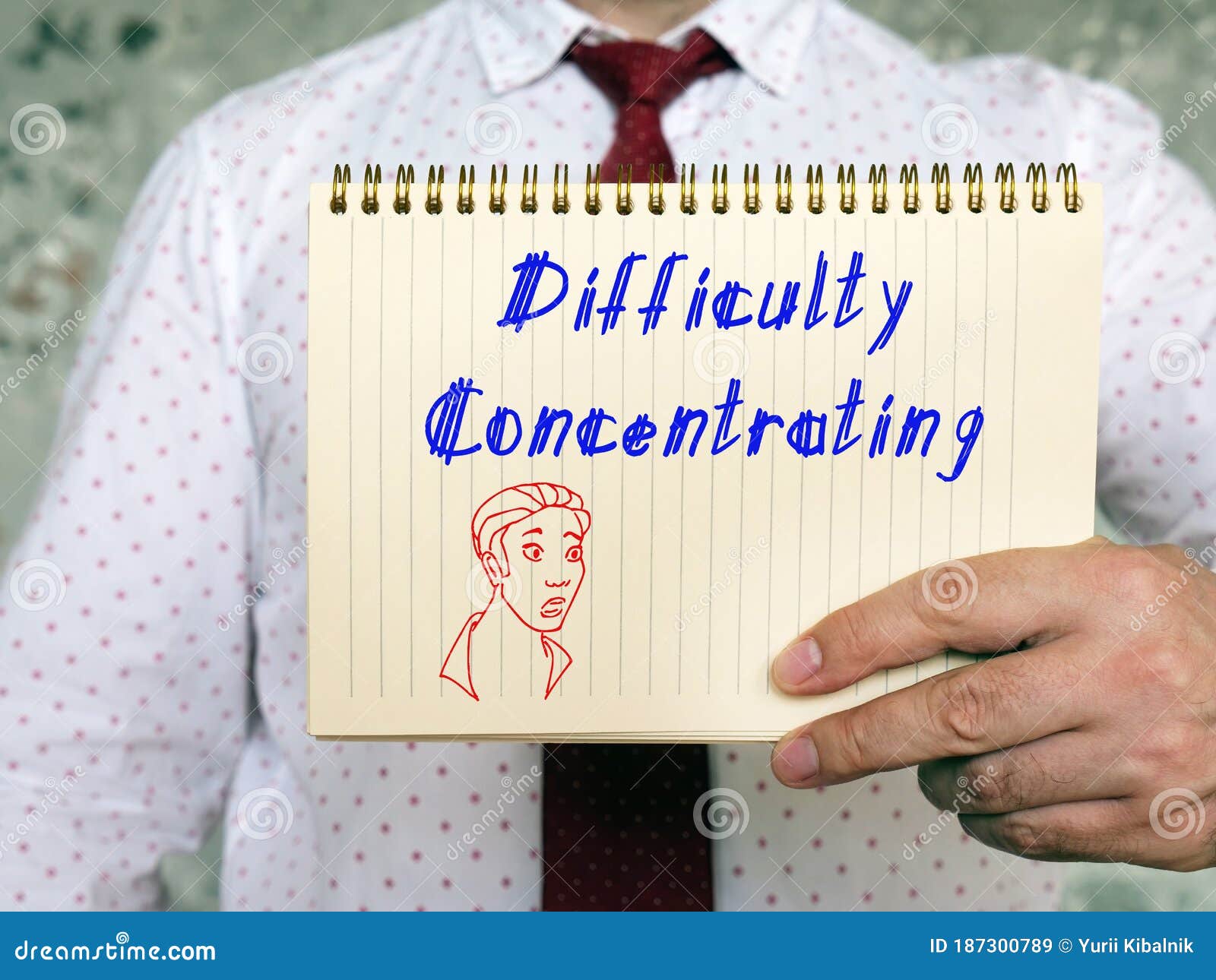 Difficulty Concentrating Sign on the Page Stock Image - Image of ...