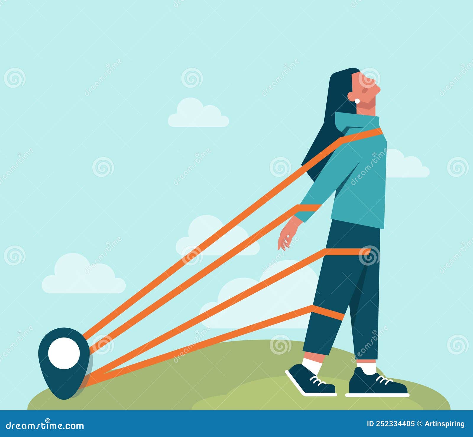 Difficulty Concept. Character Dealing with Obstacles and Challenges ...